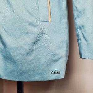 Chloe | Jackets & Coats | Chlo Blue Short Trench Rain Jacket Tan ...